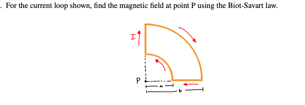 Solved . For the current loop shown, find the magnetic field | Chegg.com
