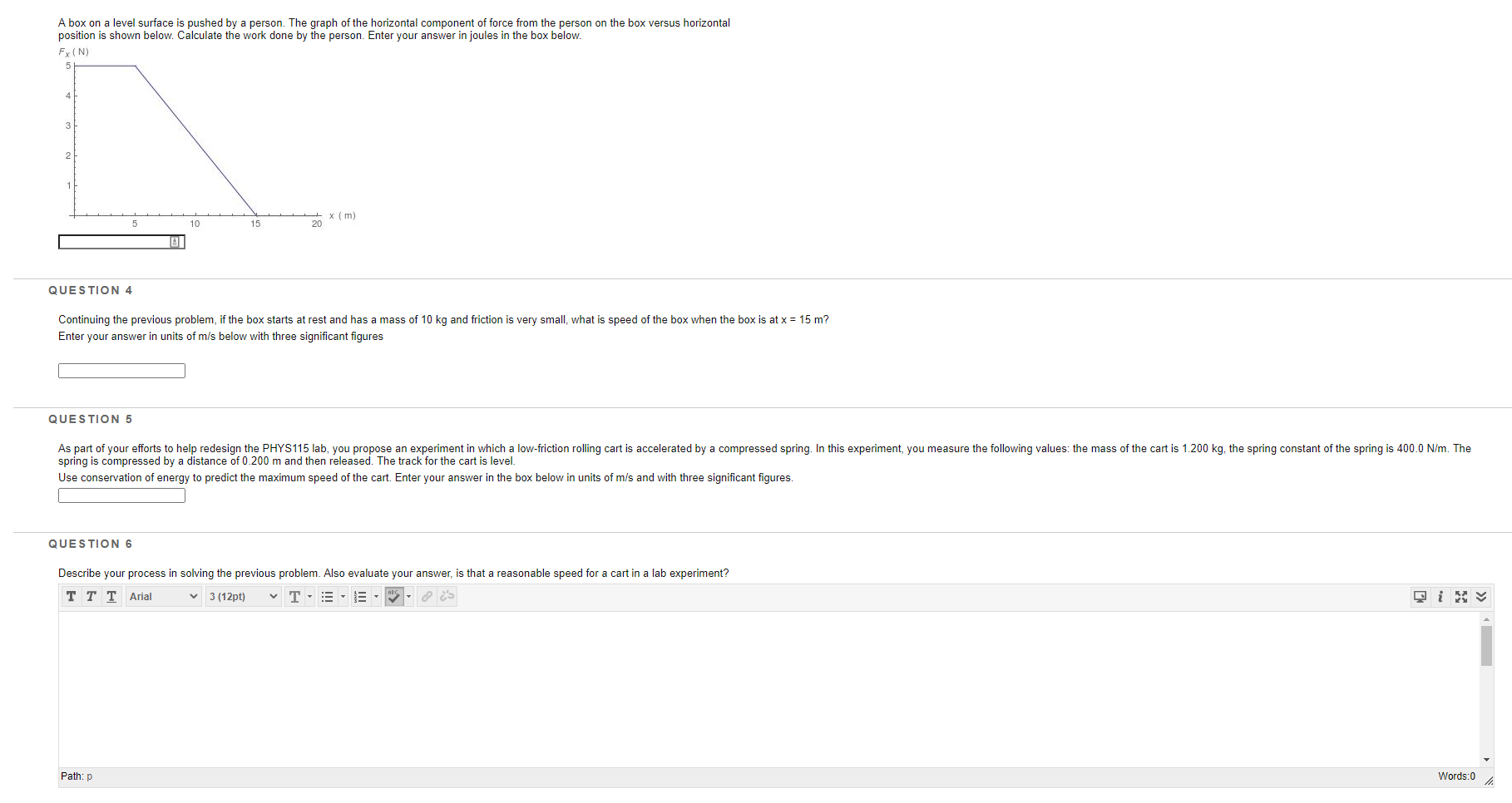 Solved A box on a level surface is pushed by a person. The | Chegg.com