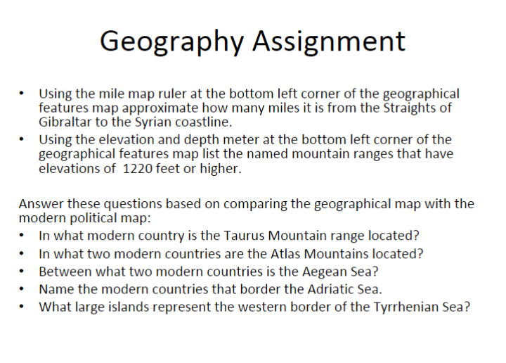 Solved Geography AssignmentUsing the mile map ruler at the | Chegg.com