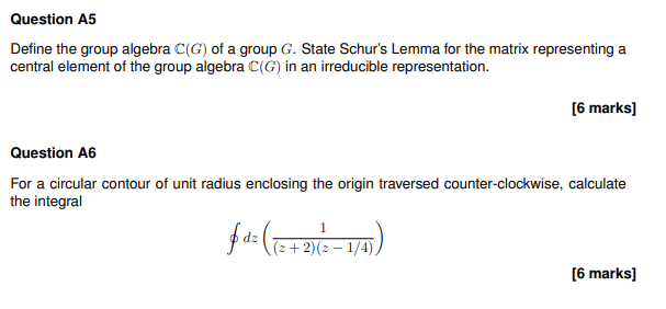Solved Define the group algebra C(G) of a group G. State | Chegg.com