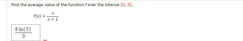 Solved Find the average value of the function f over the | Chegg.com