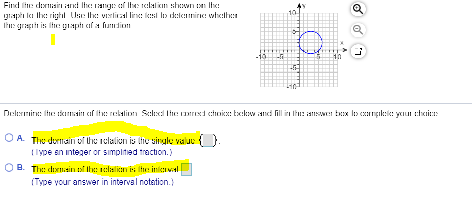 Solved Find the domain and the range of the relation shown | Chegg.com