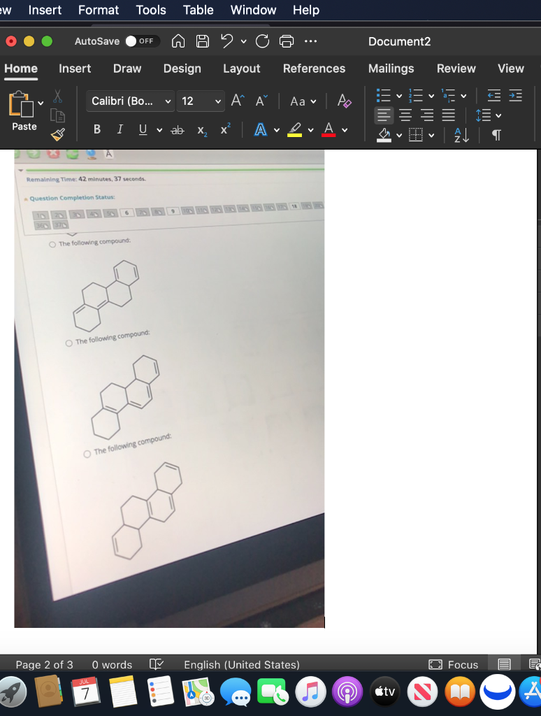 Solved ew Insert Format Tools Table Window Help 6%O AutoSave | Chegg.com