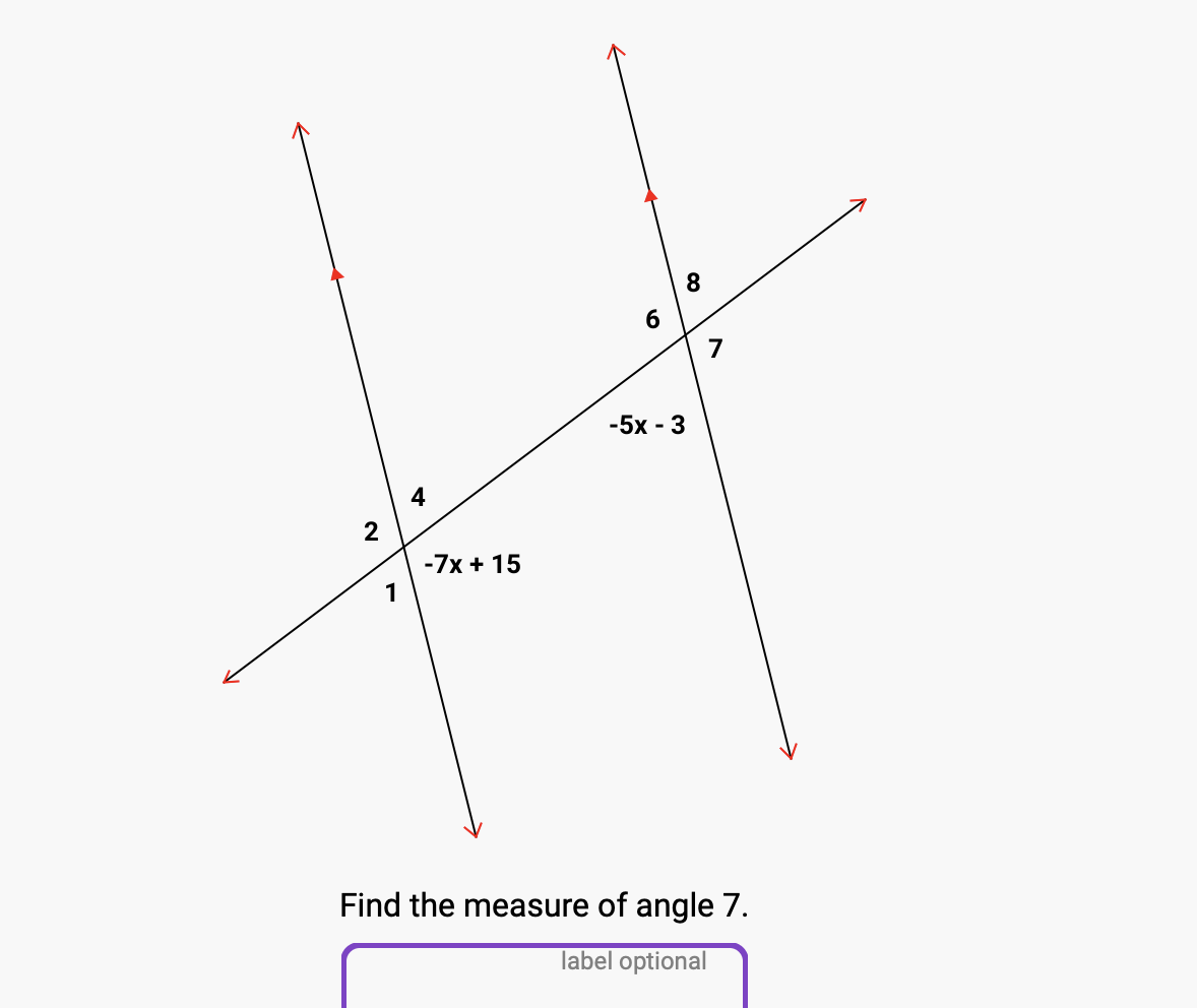 Solved Find the measure of angle 7. | Chegg.com
