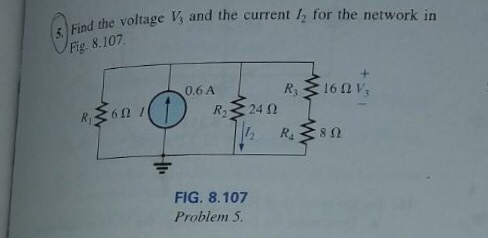 Solved Find the voltage V3 and the current I2 for network in | Chegg.com
