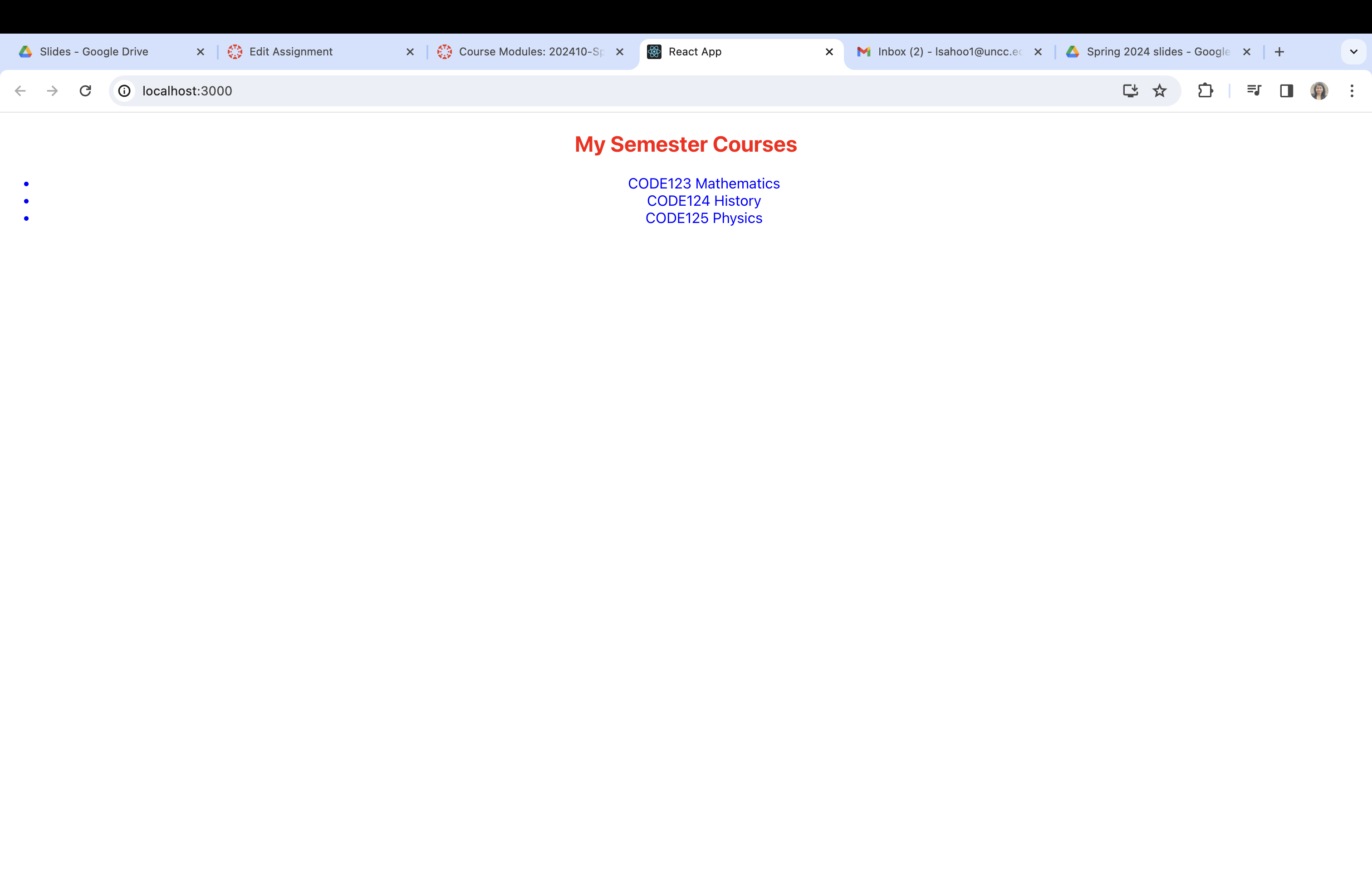 Solved Create your first react app - ﻿In | Chegg.com
