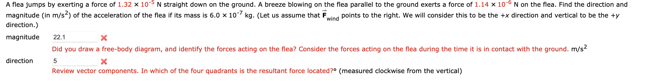 Solved direction.) magnitude direction Review vector | Chegg.com