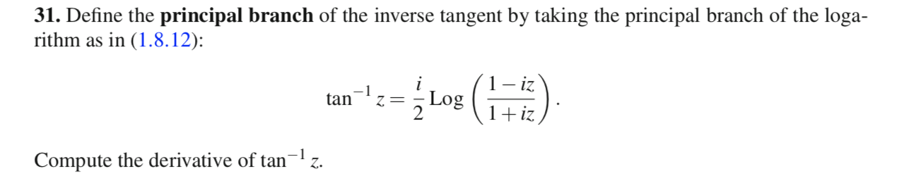 Solved 31. Define the principal branch of the inverse | Chegg.com
