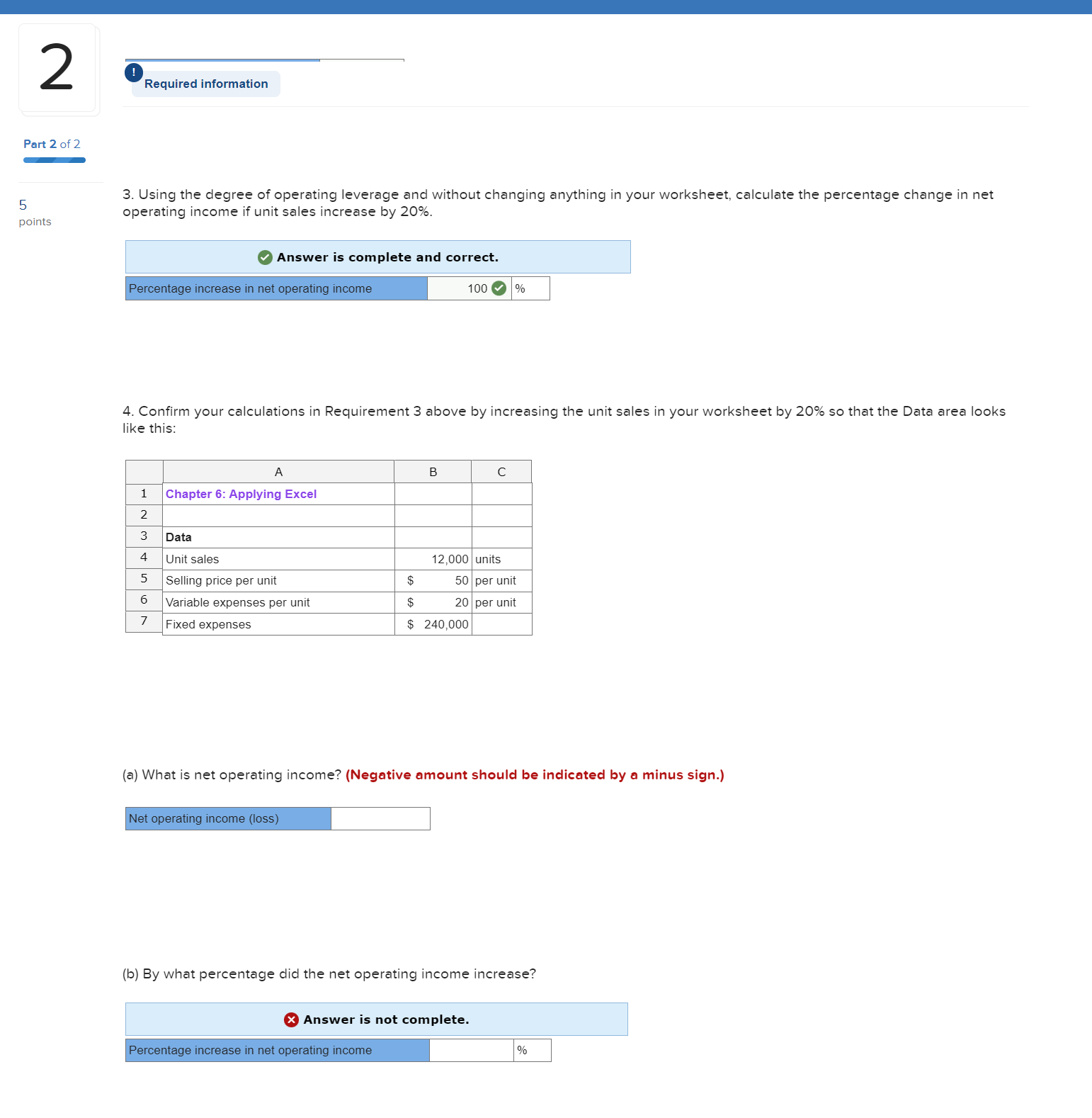 Solved 4a. ﻿What is the net operating income? (negative | Chegg.com