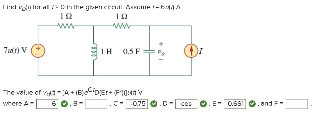 Solved Find v0(t) for all t>0 in the given circuit. Assume | Chegg.com