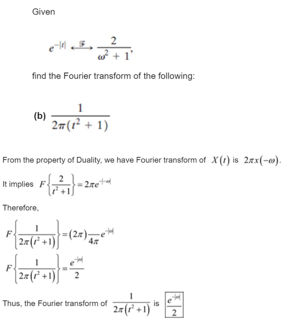 Solved Given 214 321 -||- 02 + 1 find the Fourier transform | Chegg.com