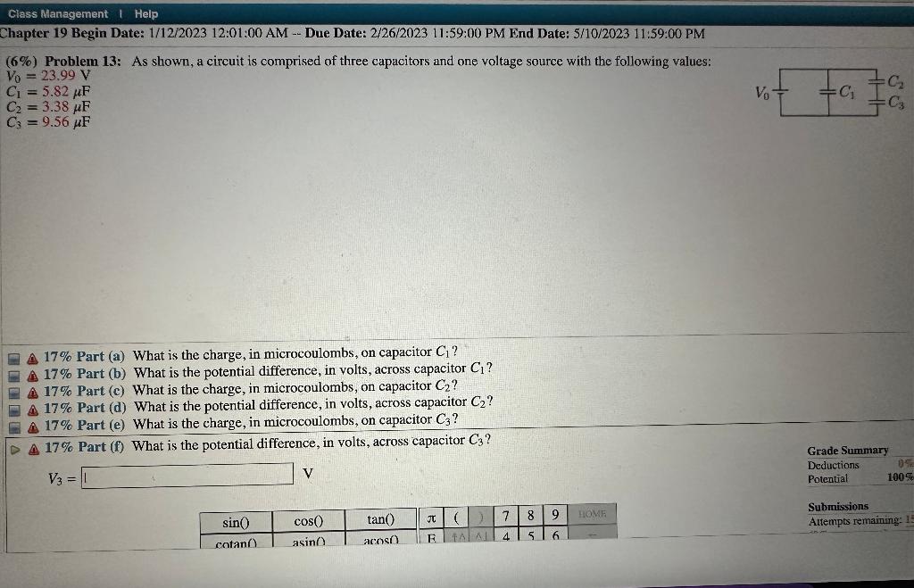 Solved 6 Problem 13 As Shown A Circuit Is Comprised Of 