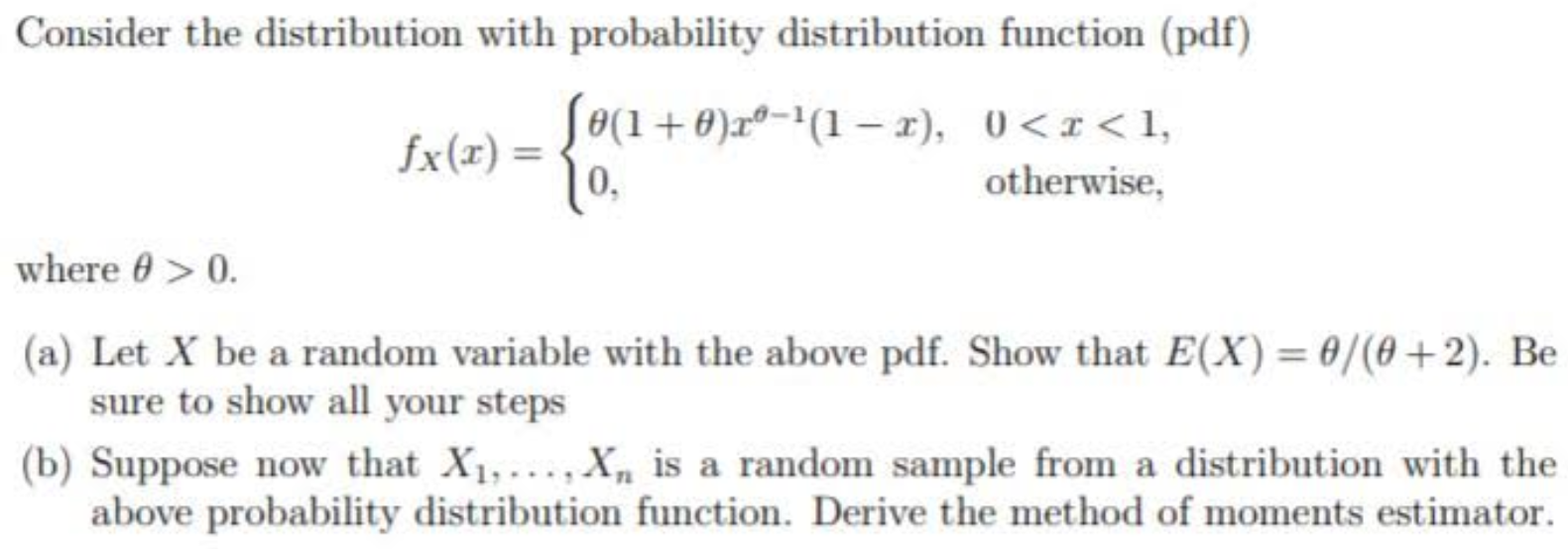 Solved Consider the distribution with probability | Chegg.com