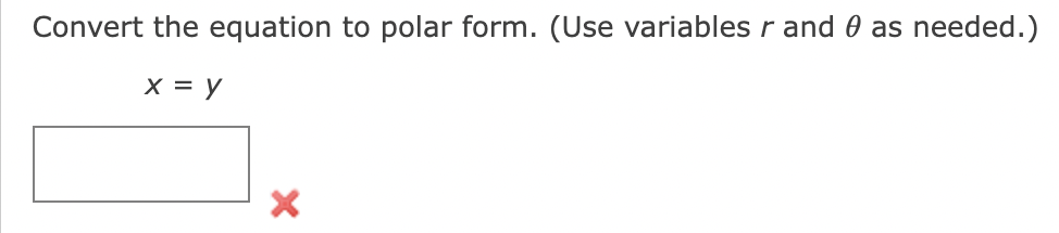 Solved Convert the equation to polar form. (Use variables r | Chegg.com