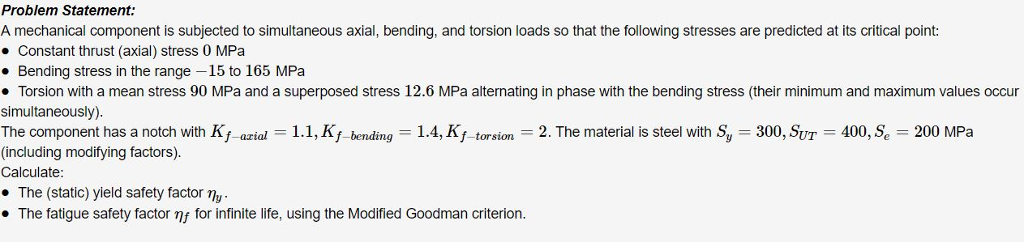 Solved Problem Statement: A mechanical component is | Chegg.com