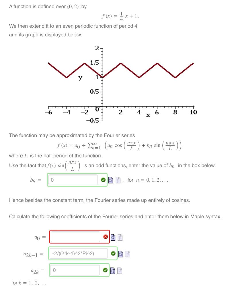 Solved A function is defined over (0,2) by f (x) = 4x+1. We | Chegg.com