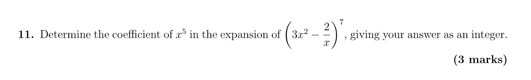 Solved Determine the coefficient of x5 ﻿in the expansion of | Chegg.com
