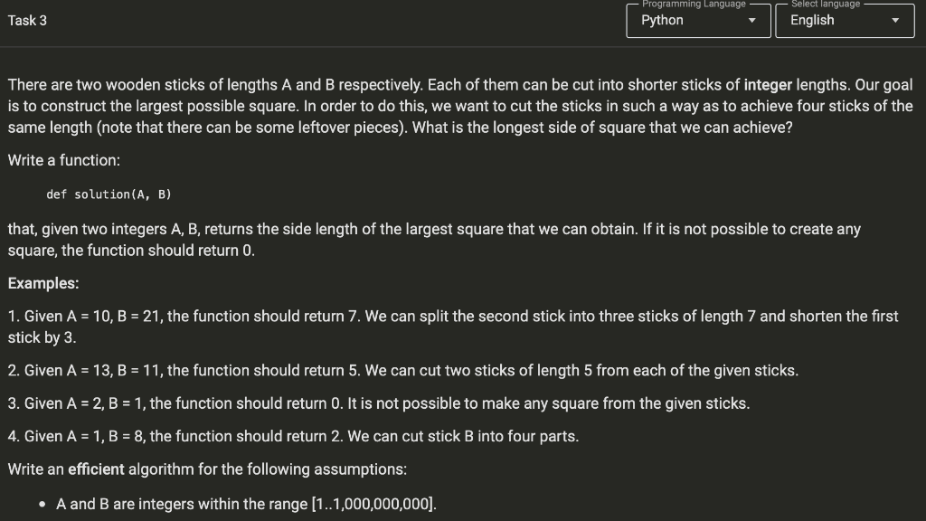 Solved There are two wooden sticks of lengths A and B | Chegg.com