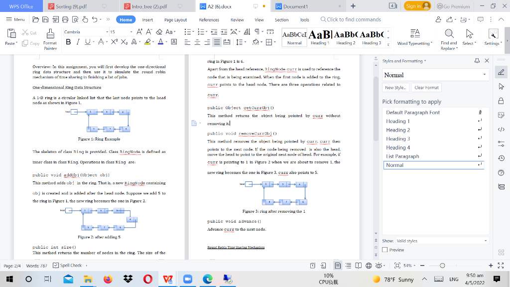Solved Develop ring.java using following | Chegg.com