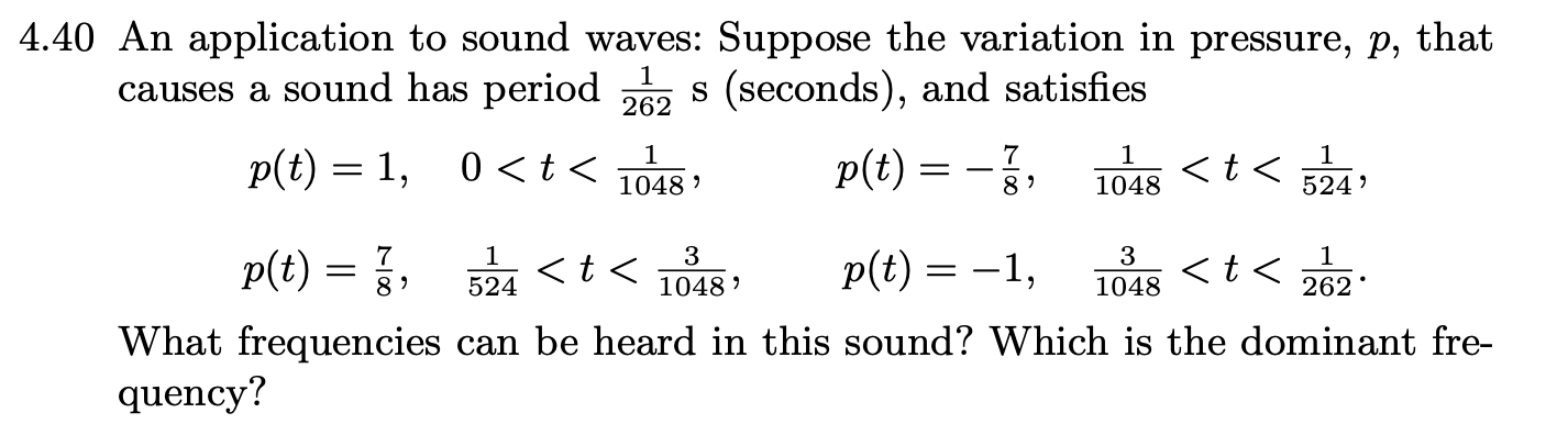 Solved 1.40 An application to sound waves: Suppose the | Chegg.com