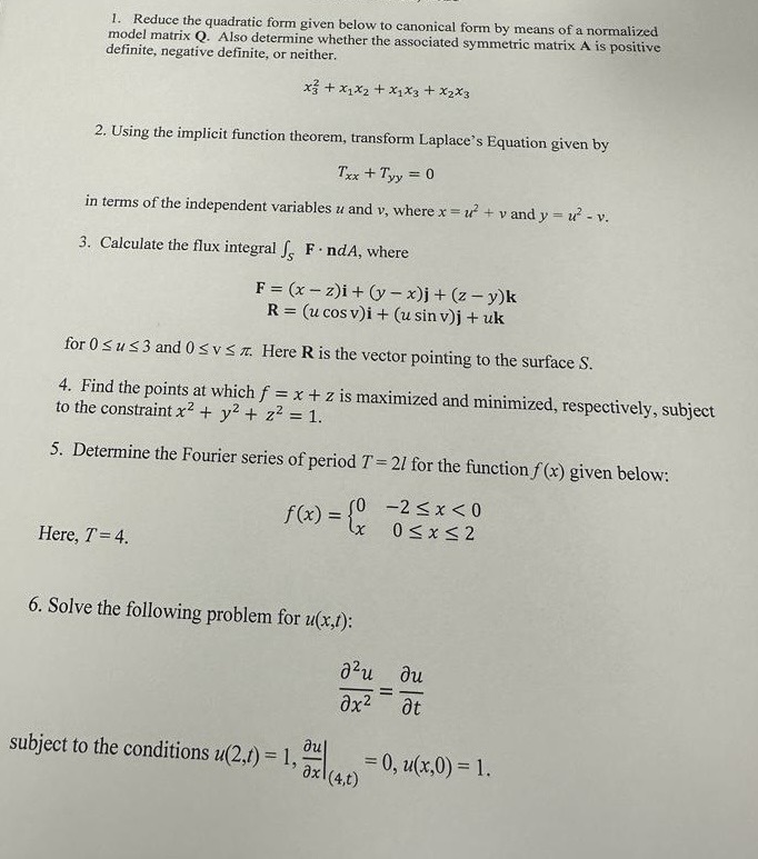 Solved Reduce the quadratic form given below to canonical | Chegg.com