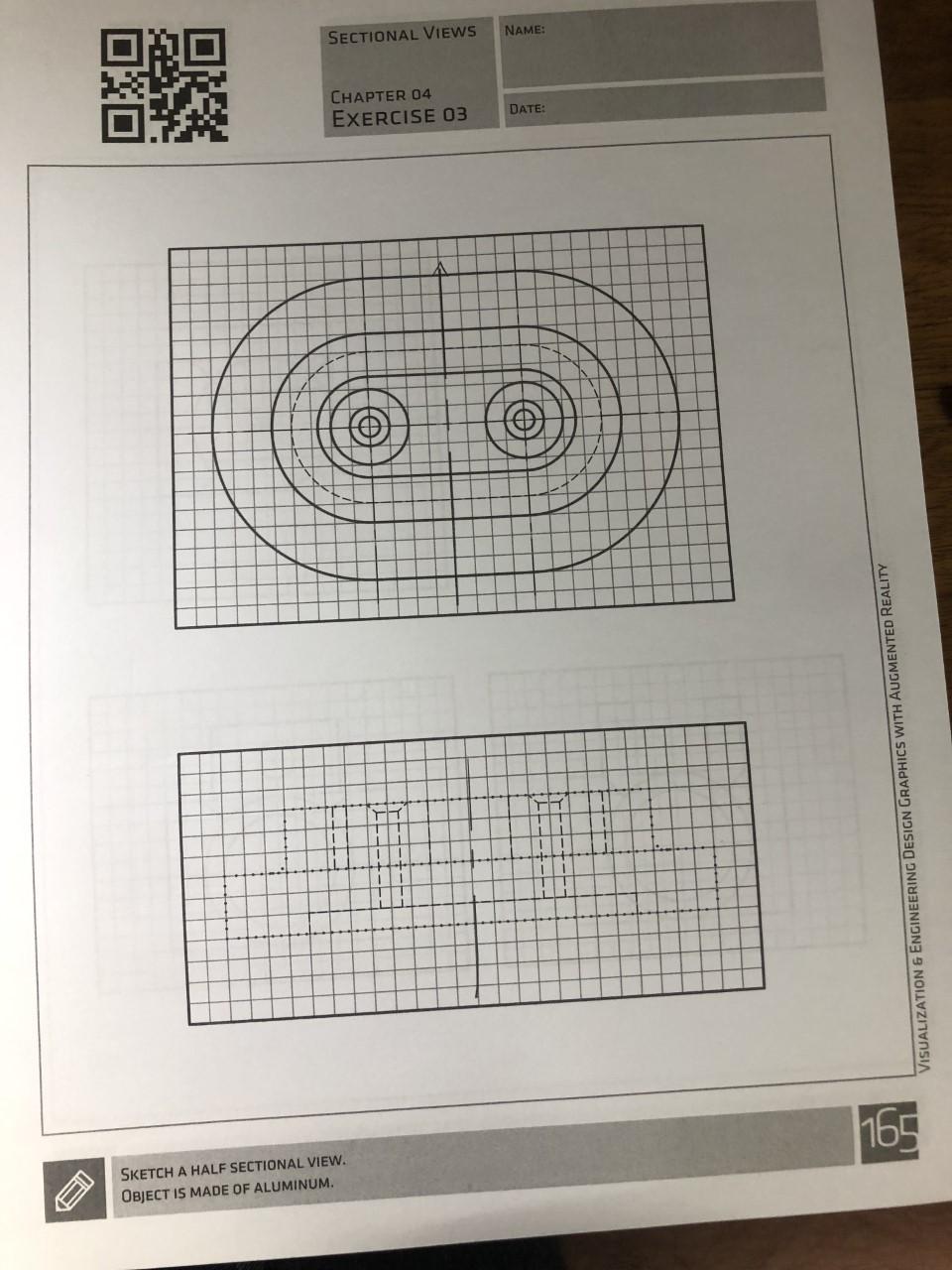 Solved NAME: SECTIONAL VIEWS CHAPTER 04 EXERCISE 03 DATE: HT | Chegg.com