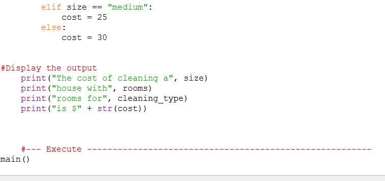 Solved \#House size \# Small House : 1-5 rooms \# Medium | Chegg.com