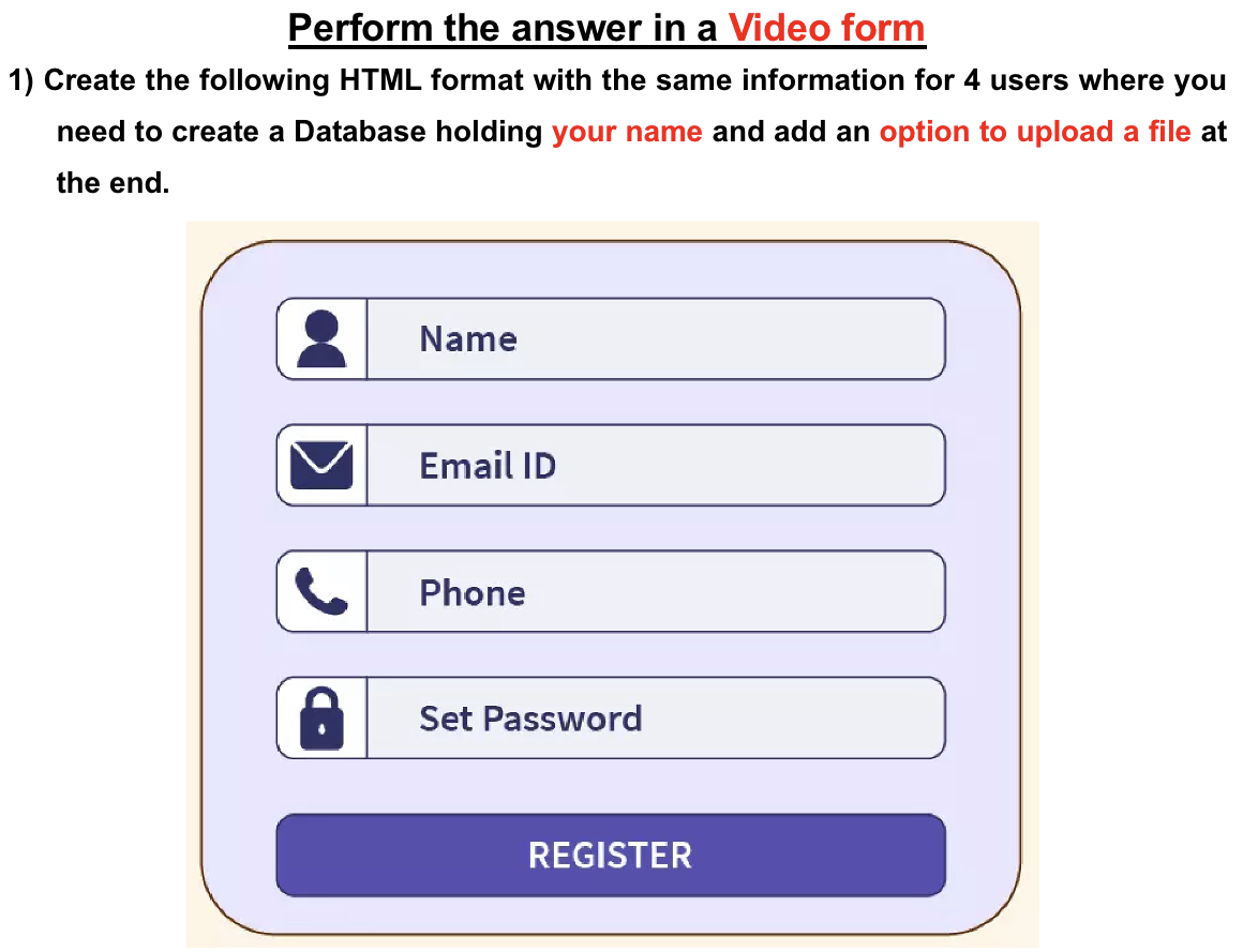 Solved 1) Create the following HTML format with the same | Chegg.com