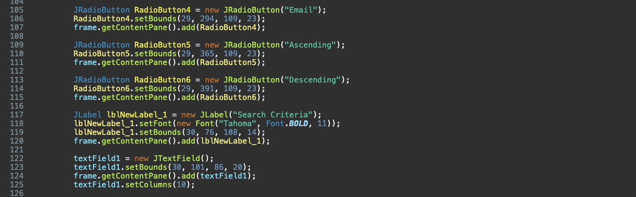 Solved The code below is what I have so far the search | Chegg.com