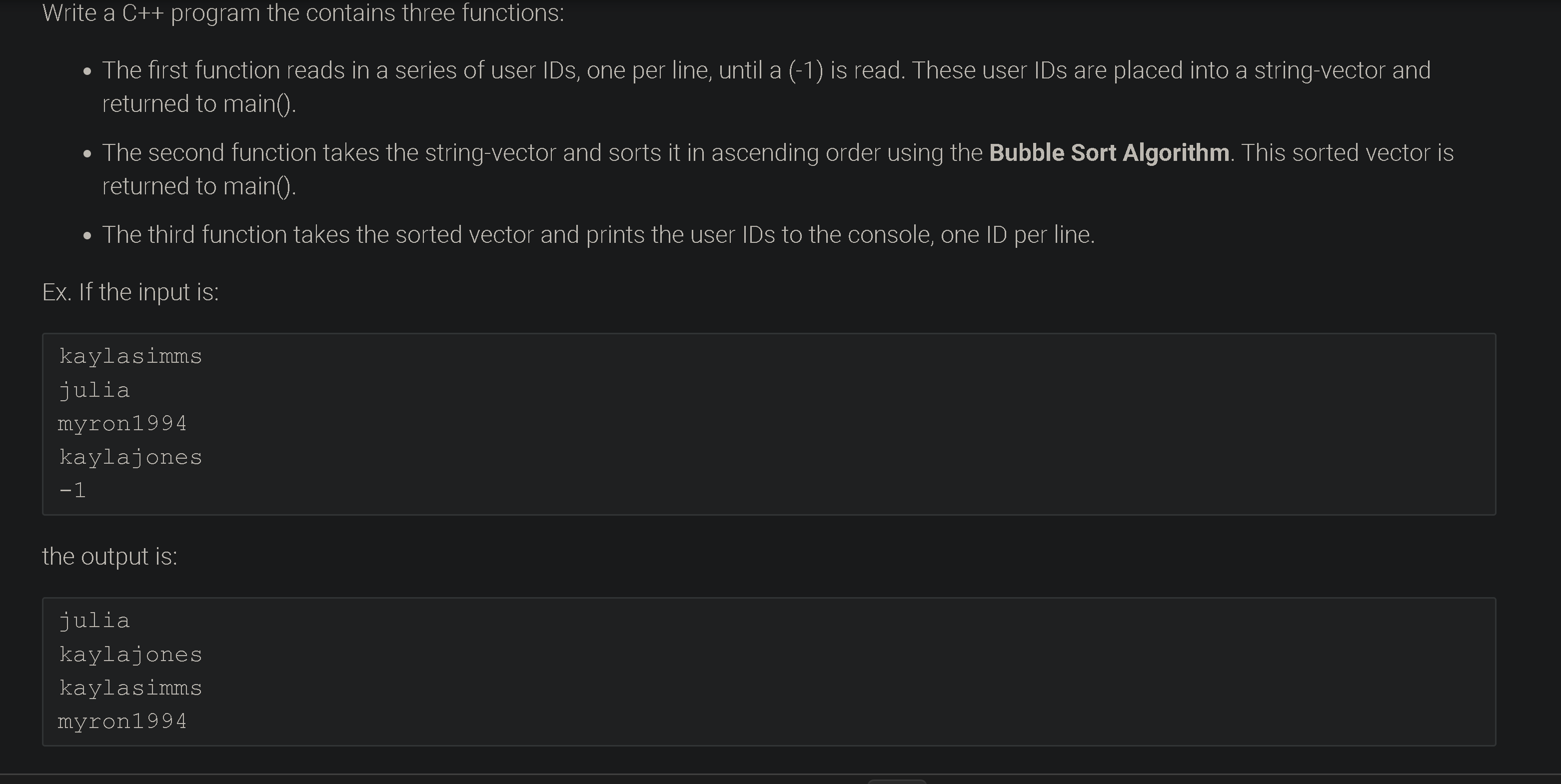 Solved Write a C++ program the contains three functions: - | Chegg.com
