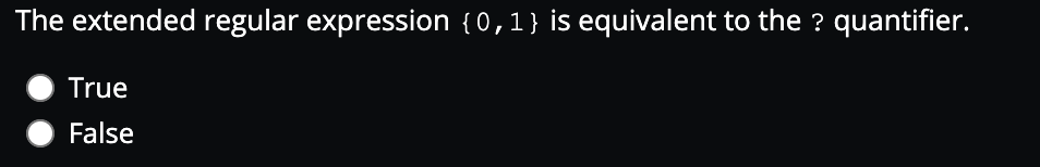 Solved The extended regular expression {0,1} is equivalent | Chegg.com