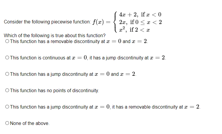 Solved Consider the following piecewise function: | Chegg.com Solved Consider the following piecewise function: | Chegg.com