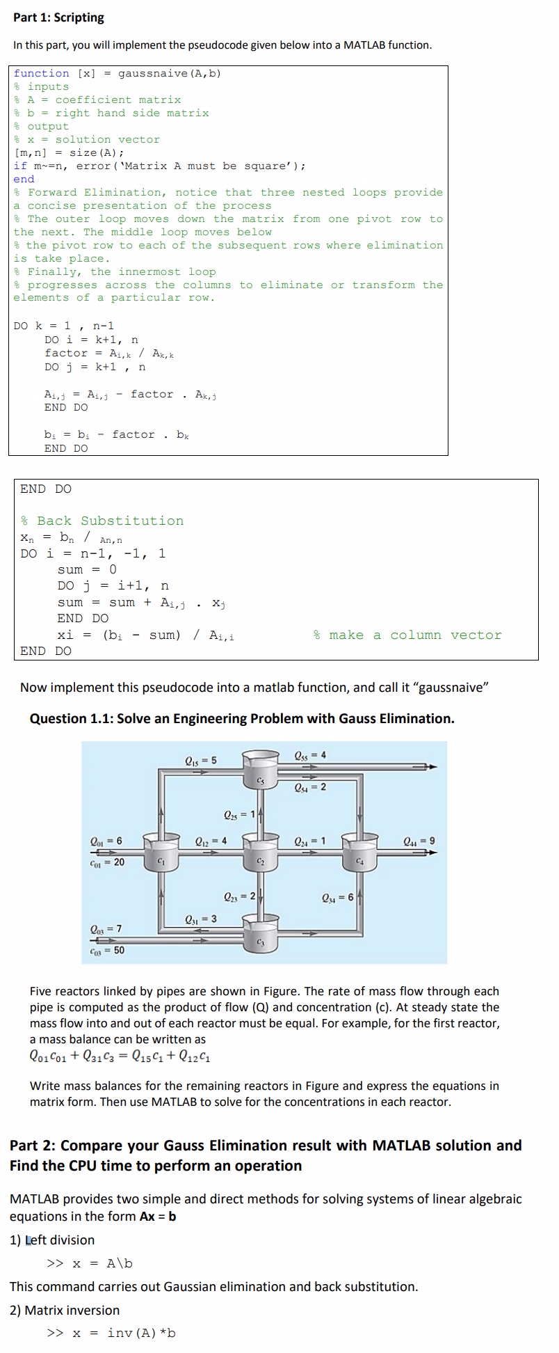 Solved Please use Matlab and do not use handwritingPart 1: | Chegg.com