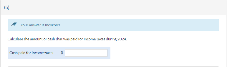 Solved Your answer is incorrect. Calculate the amount of | Chegg.com