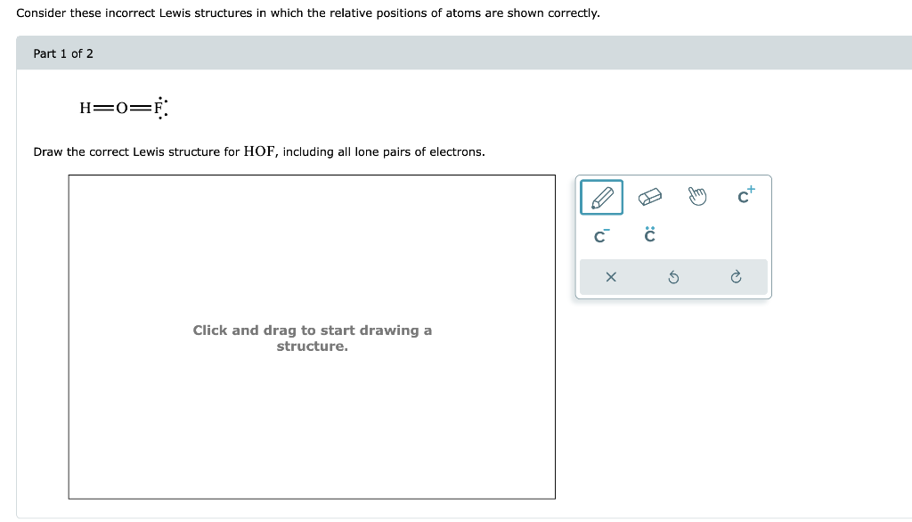 Solved Consider these incorrect Lewis structures in which | Chegg.com