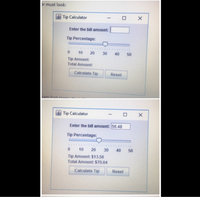 Solved Write Program In Java Swings Tip 