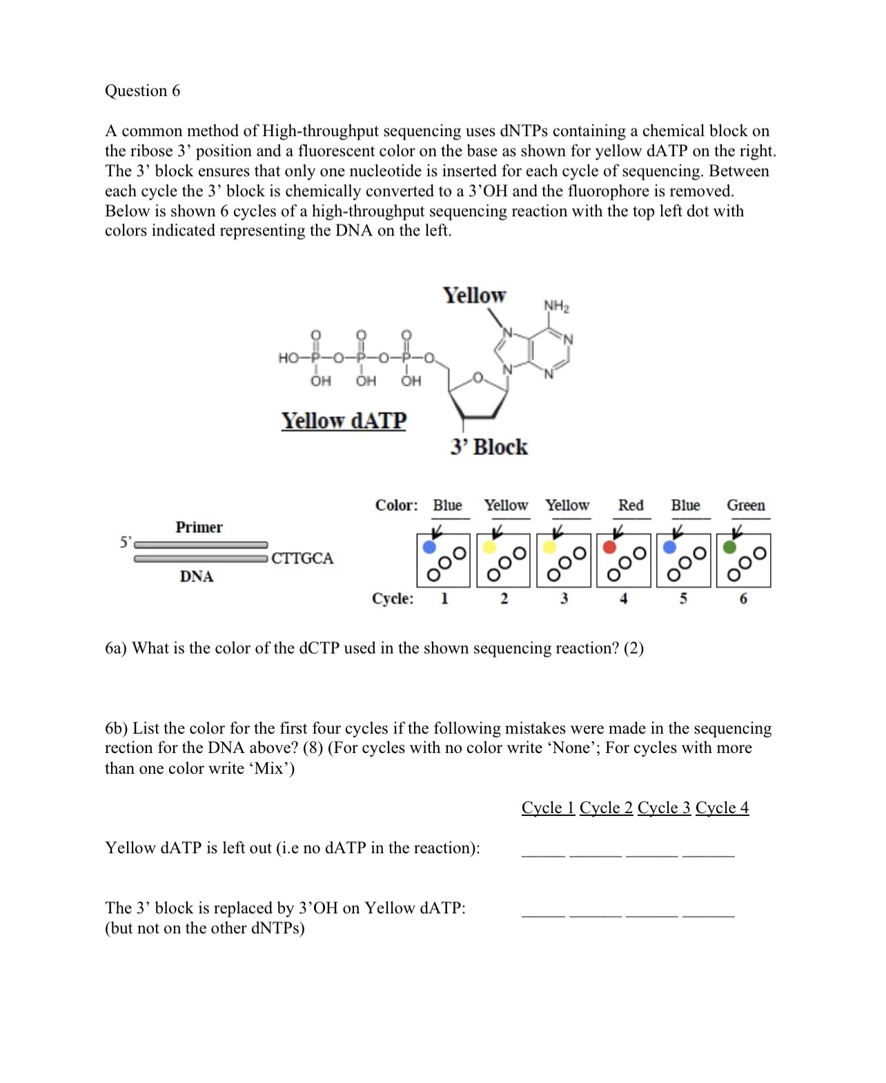 Solved Question 6 A common method of High-throughput | Chegg.com