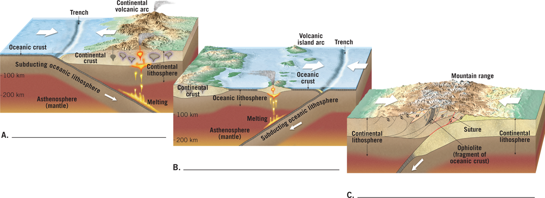 Solved Use the above figure of Plate Boundaries to answer | Chegg.com