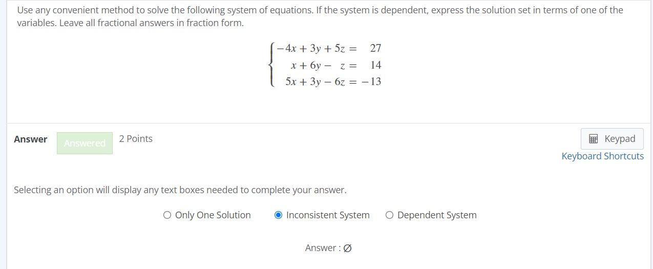 Solved Use any convenient method to solve the following | Chegg.com