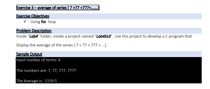 Solved Exercise 3 - average of series [ 7 +77 +777+......) | Chegg.com