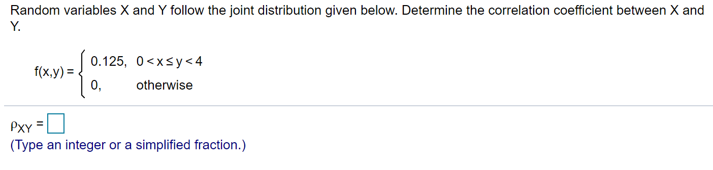 Solved Random variables X and Y follow the joint | Chegg.com
