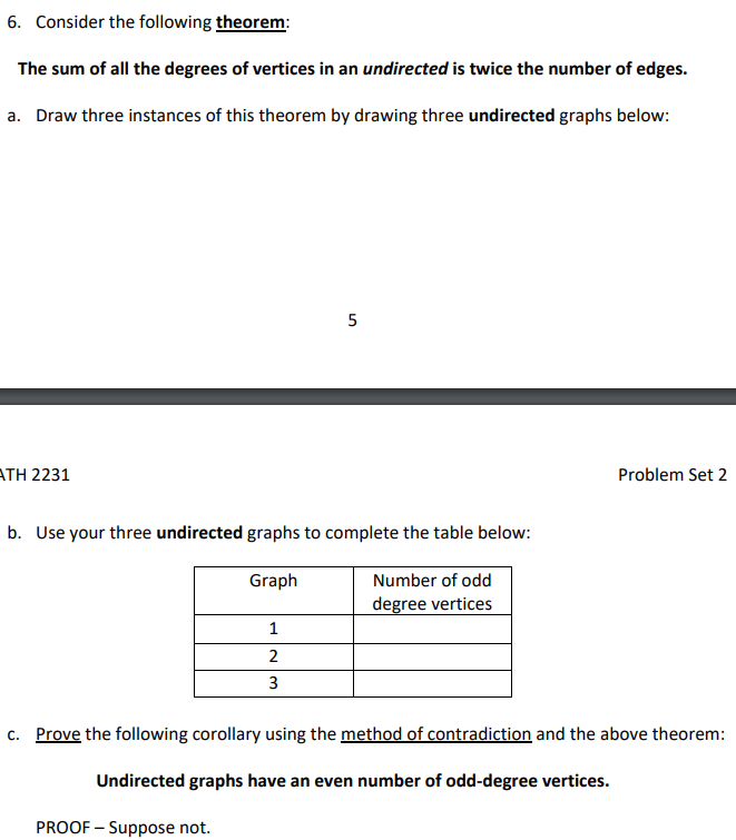 Solved 6. Consider the following theorem: The sum of all the | Chegg.com