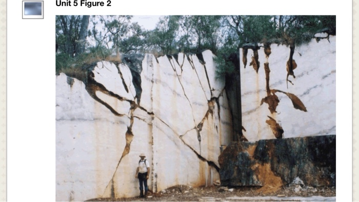 Solved 4. Figure 2 shows solution fissures in marble. These | Chegg.com