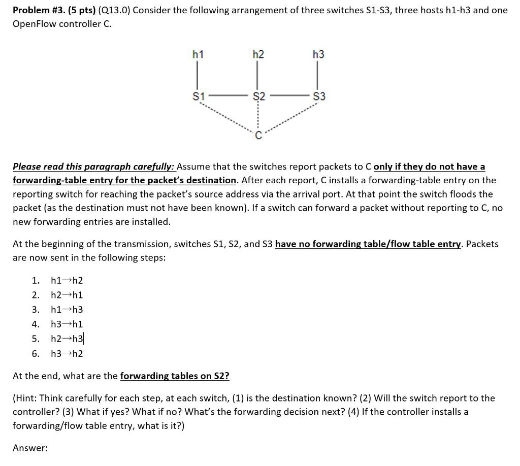 Problem #3. (5 pts) (Q13.0) Consider the following | Chegg.com