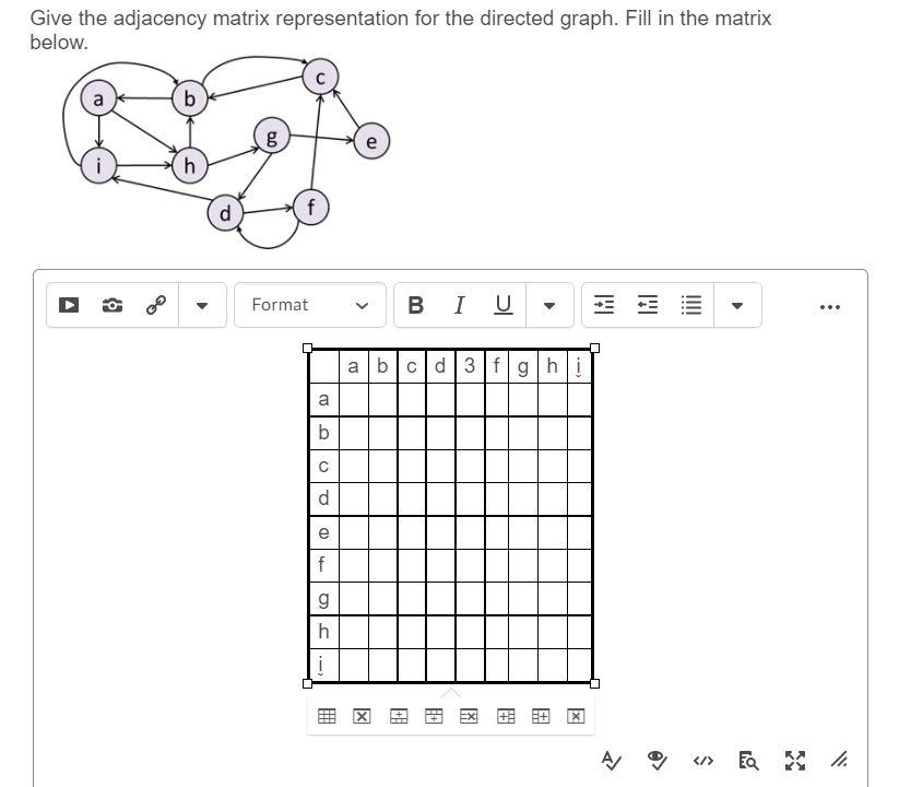 Solved Give the adjacency matrix representation for the | Chegg.com