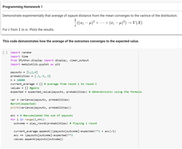 Demonstrate experimentally that average of sqaure | Chegg.com