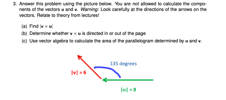 Solved Let a = 3i+2j−k and b = i−4j+2k. Calculate a×b and | Chegg.com