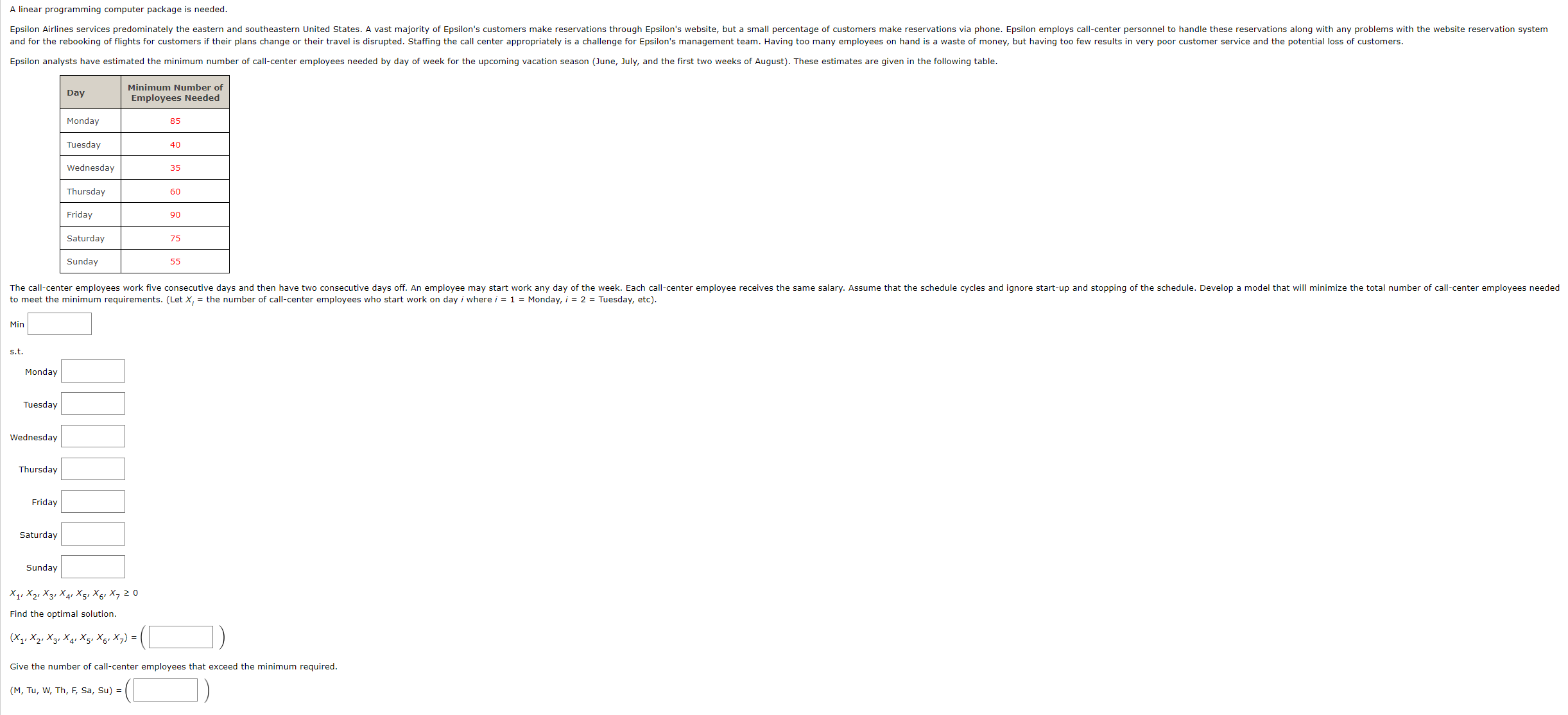 Solved A linear programming computer package is needed.to | Chegg.com