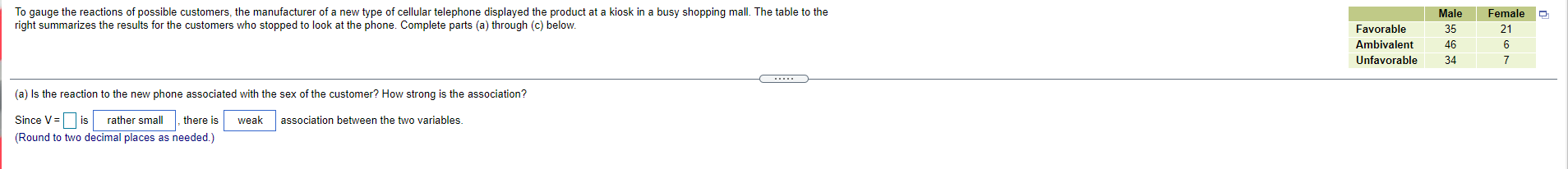 Solved To gauge the reactions of possible customers, the | Chegg.com