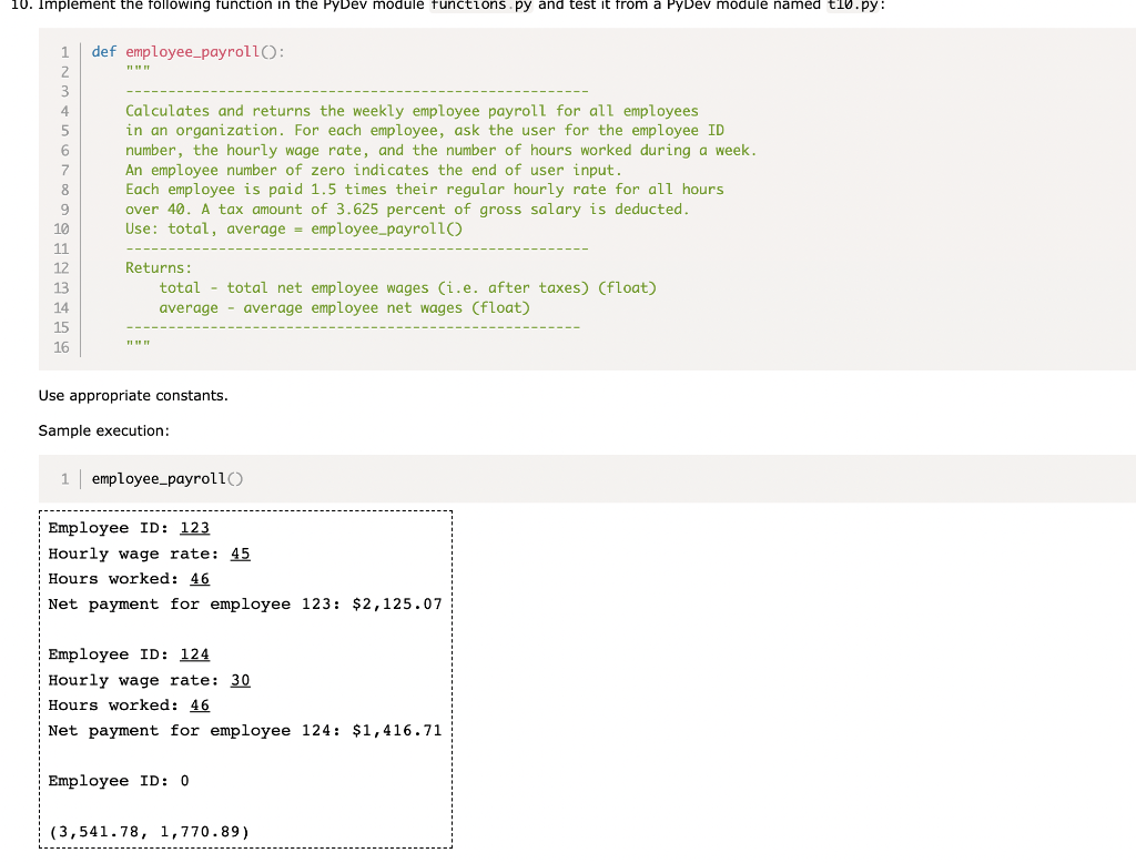 Solved Use appropriate constants. Sample execution: 1∣ | Chegg.com